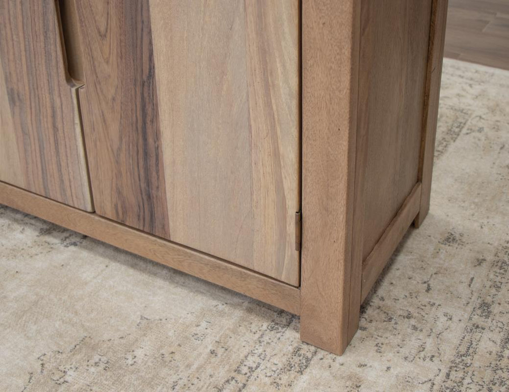 Natural Parota Wood 4-Door TV Stand - 93" — Crafters and Weavers