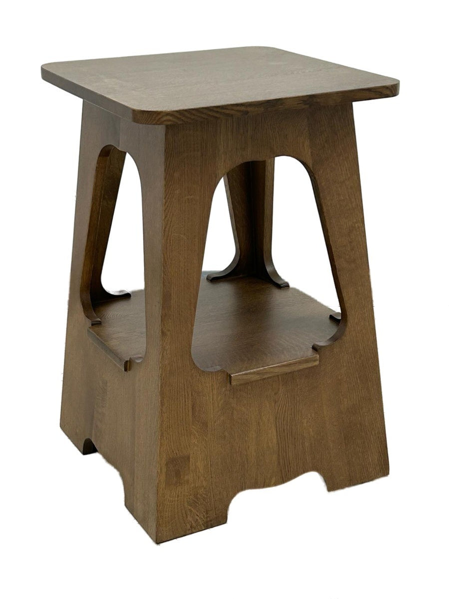 Arts and Crafts / Mission Style Solid Oak Taboret Square End Table ...