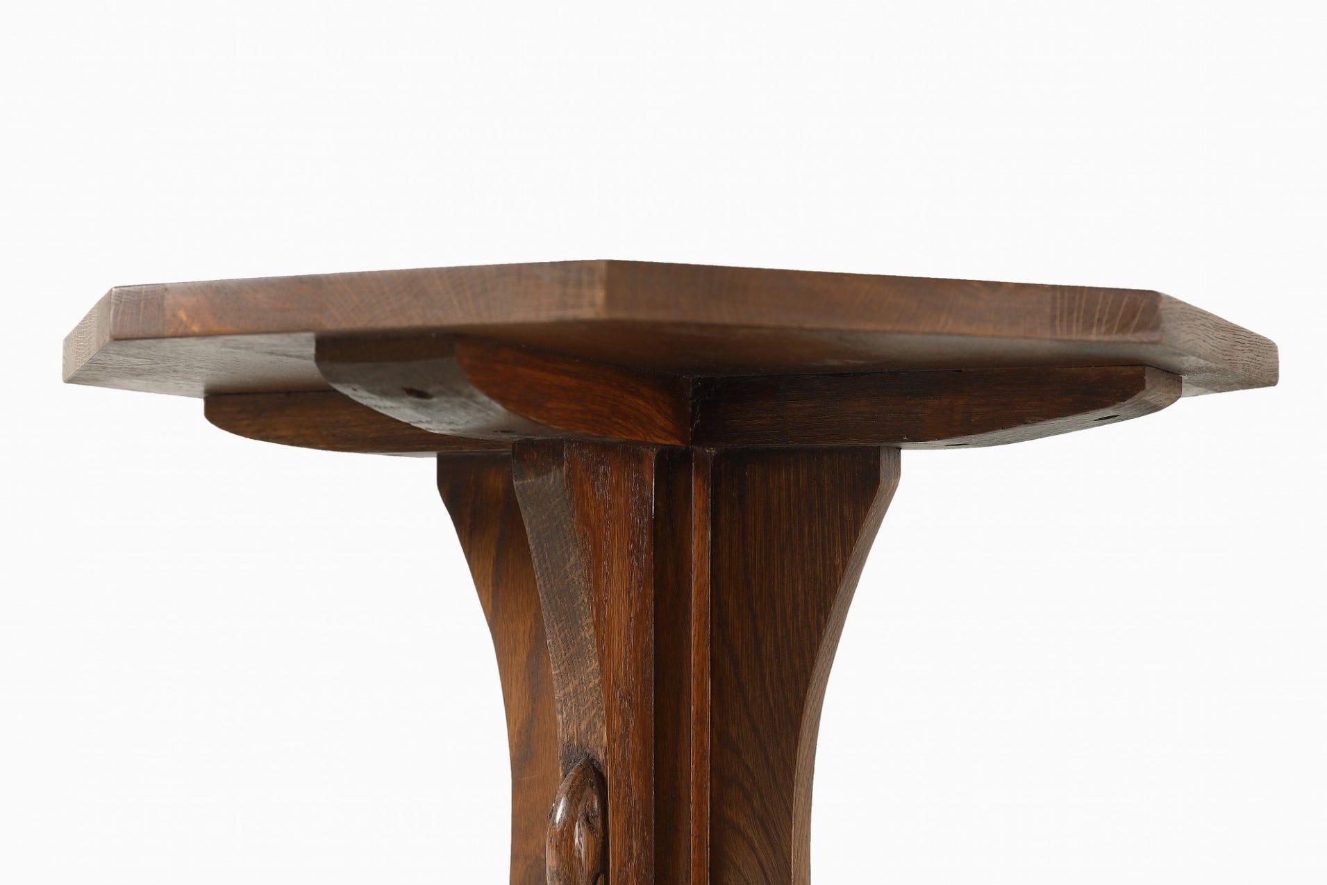 Mission Solid Oak Mouse Detail End Table — Crafters and Weavers