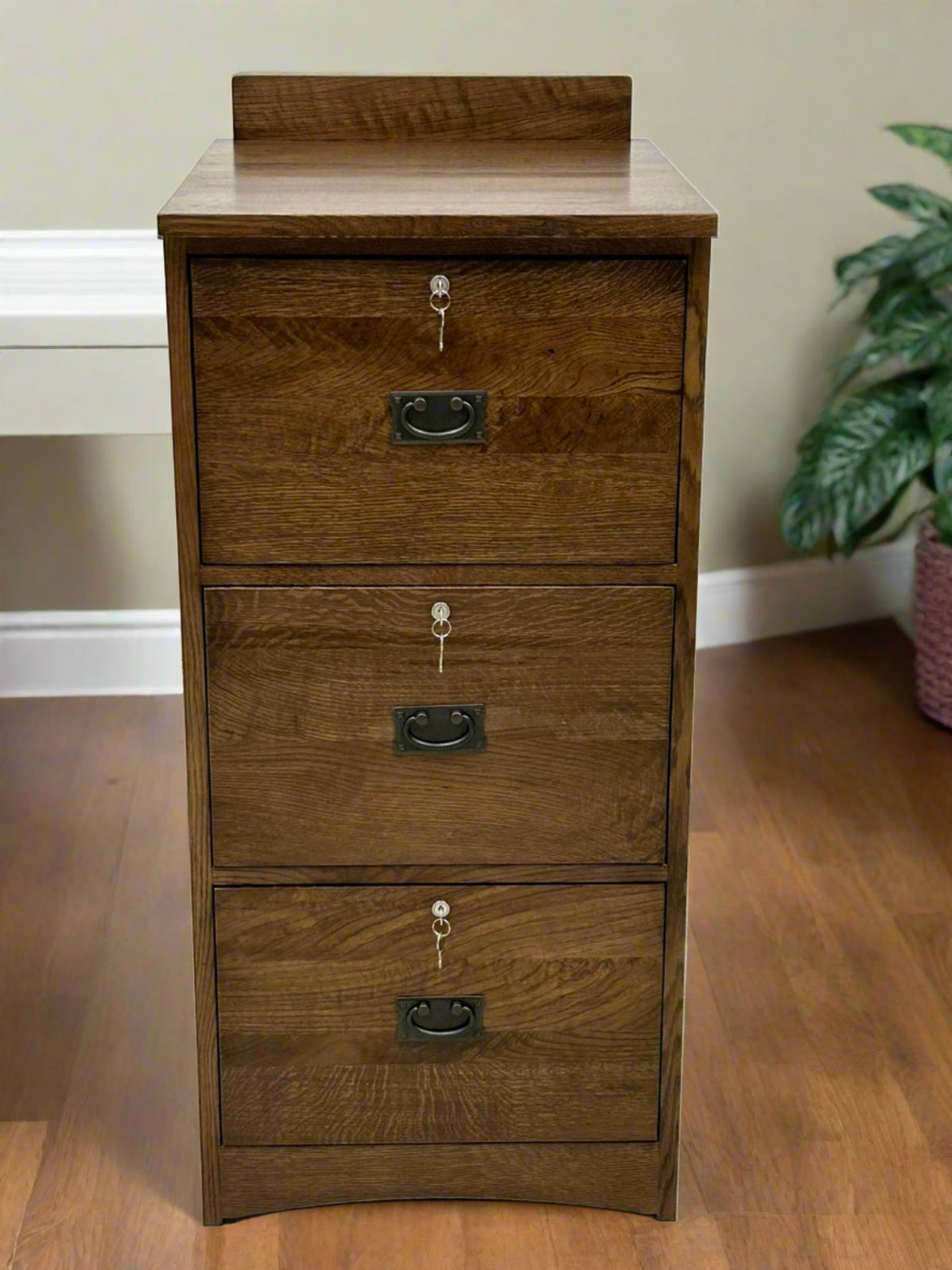 Mission Solid Oak 3 Drawer File Cabinet - Handcrafted — Crafters and ...
