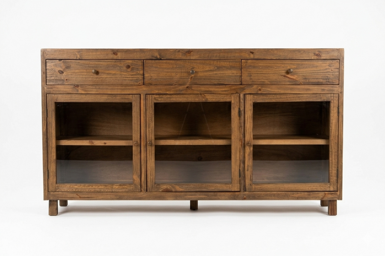 Rustiic-Modern Farmhouse Solid Wood Sideboard / TV Stand — Crafters and ...