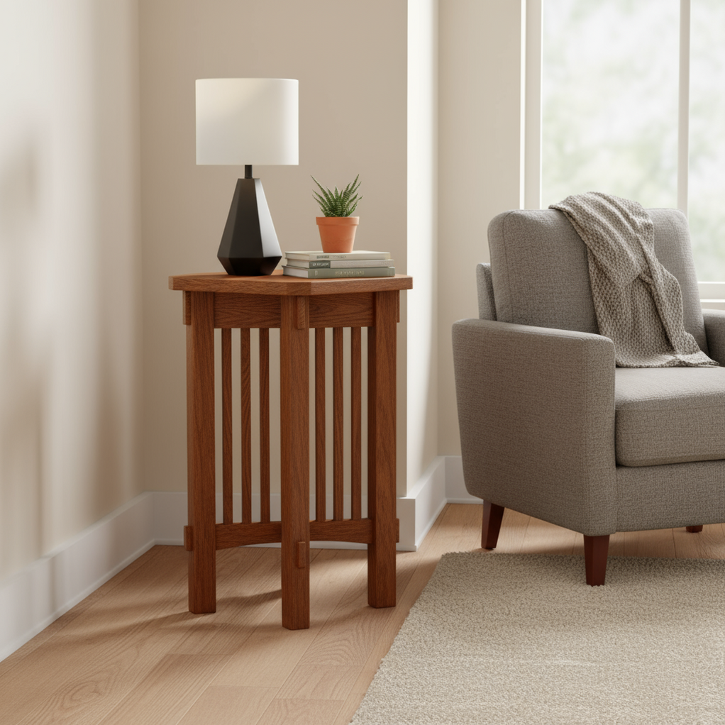 Buy Mission Spindle Side Table / Plant Stand in USA— Crafters and Weavers