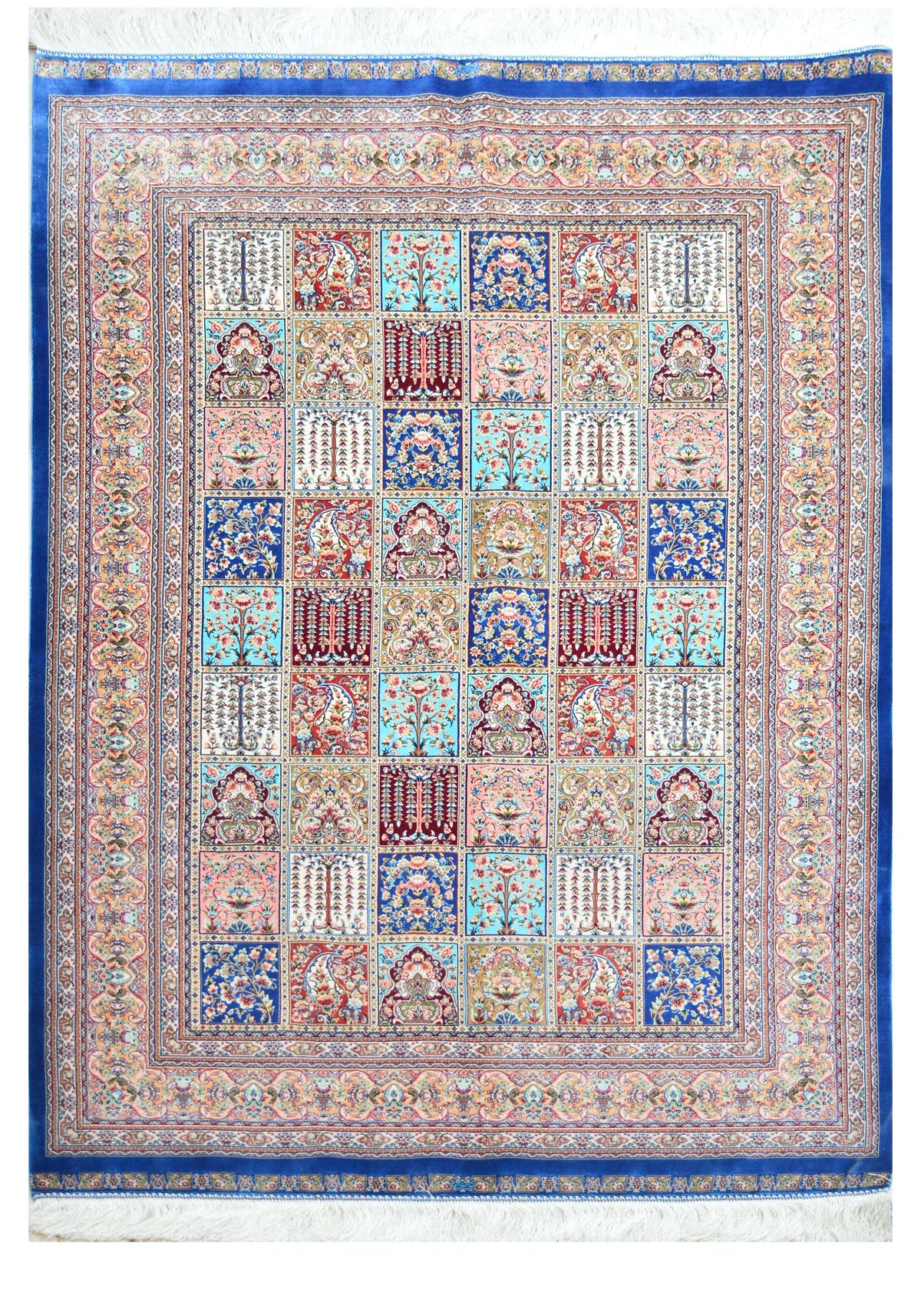 Fine Bakhtiar 100% Silk Oriental Rugs 4' x 6' — Crafters and Weavers