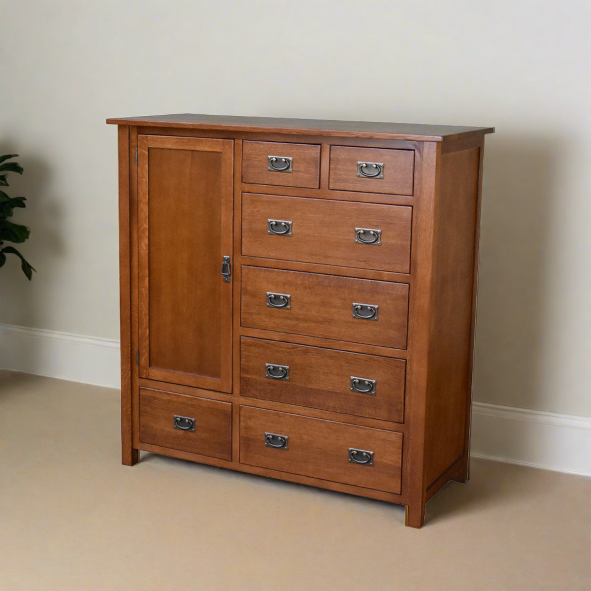Mission Style Solid Oak Chest of Drawers - Michael's Cherry (MC-A ...
