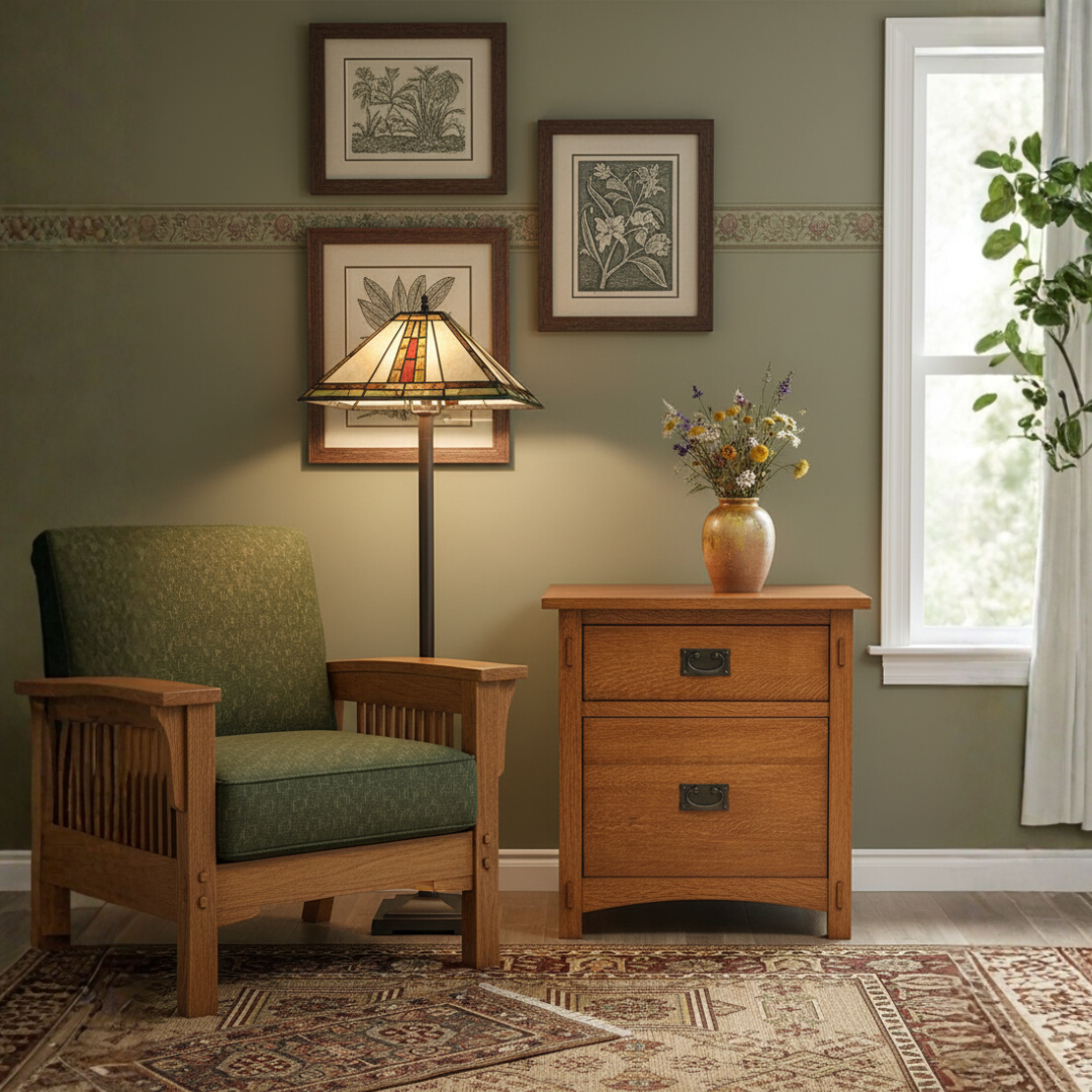 Mission Solid Oak File Cabinet - Handcrafted — Crafters and Weavers