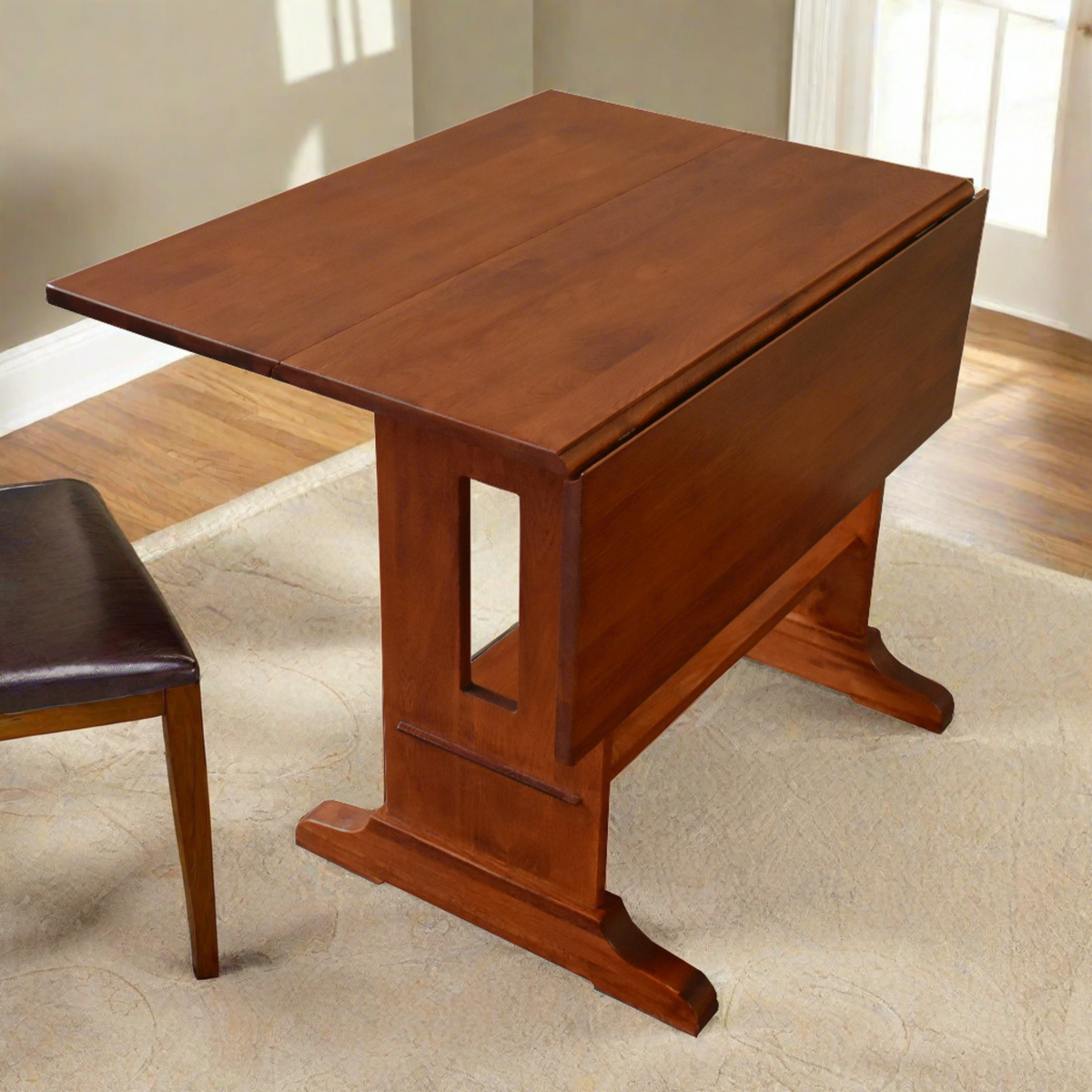 Buy Mission Solid Oak Drop Leaf Dining Table in USA— Crafters and Weavers