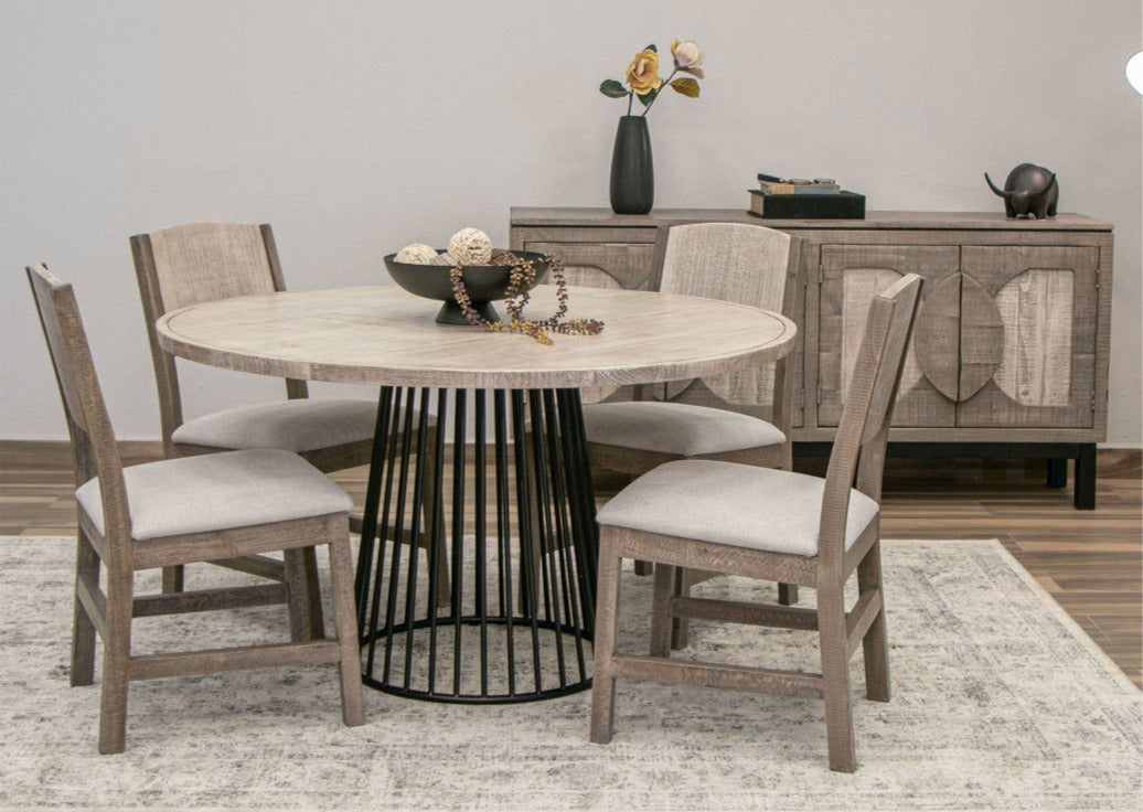 Buy Malta Solid Wood Two-Tone Dining Table Set Online in USA — Crafters ...