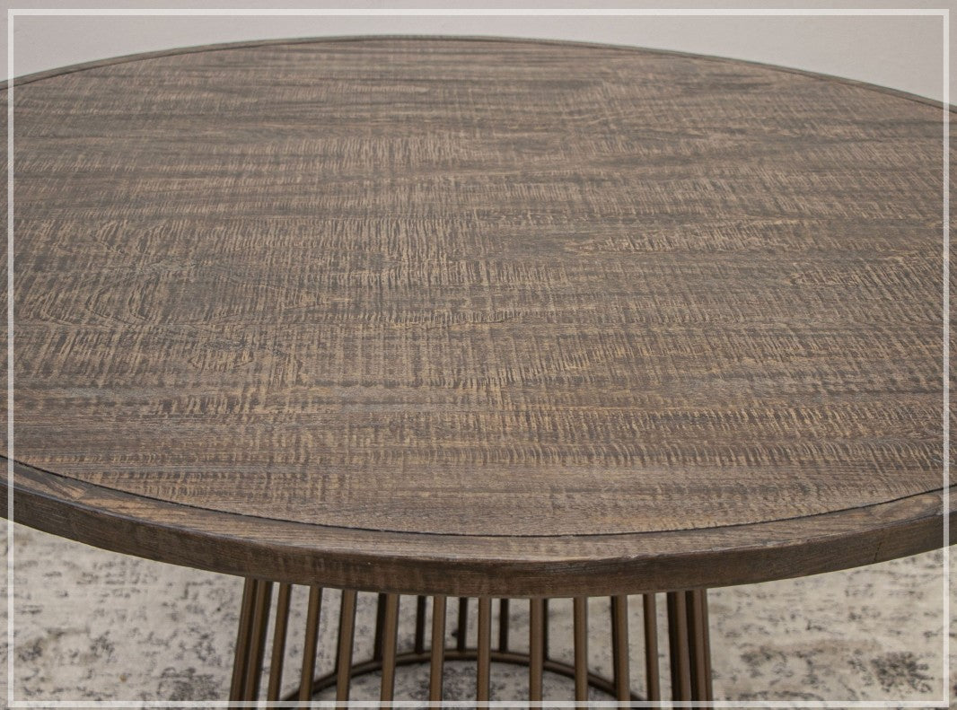 Buy Malta Solid Wood Round Dining Table Set in USA— Crafters and Weavers