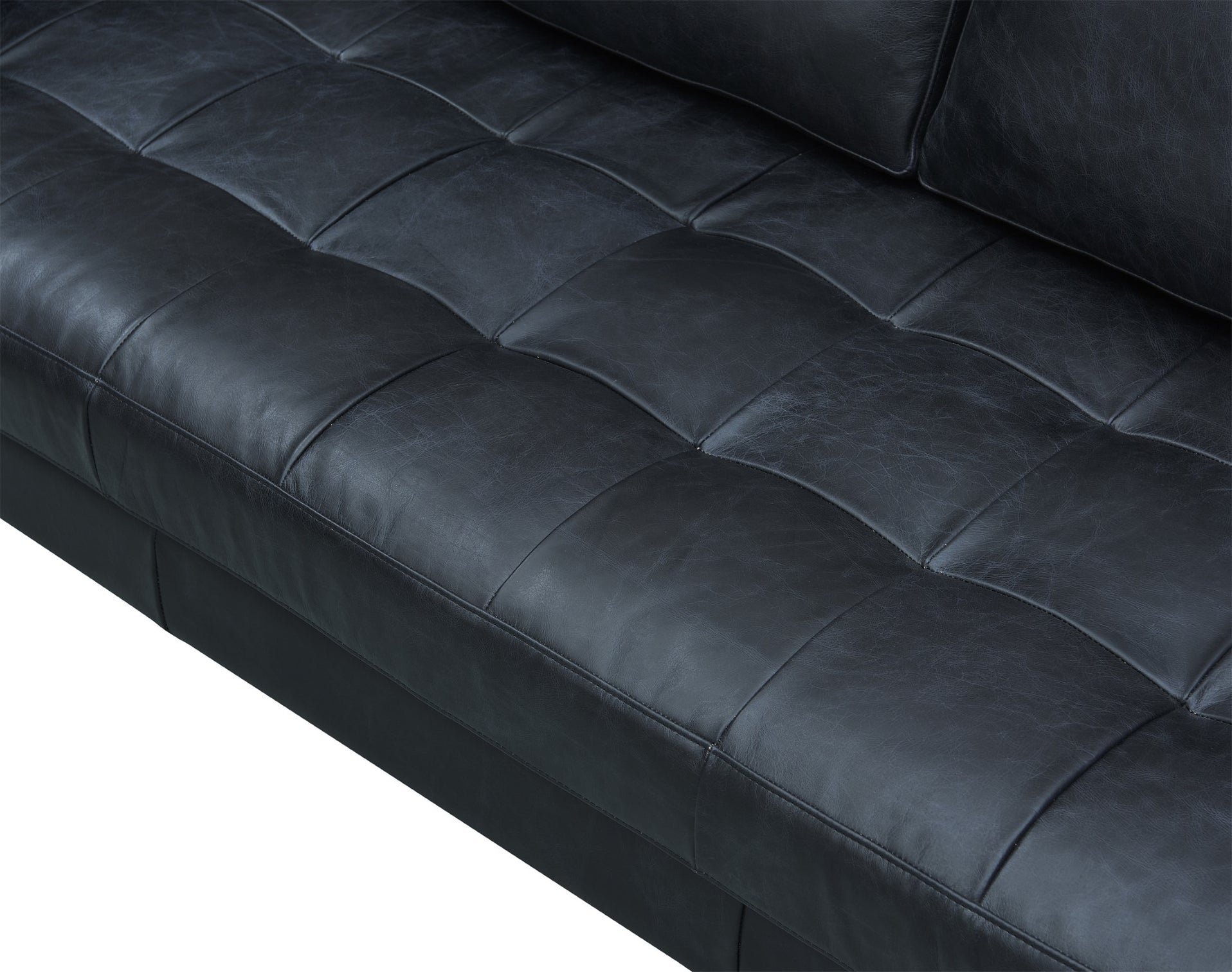 Buy Alamo Top Grain Leather Sofa – Slate in the USA — Crafters and Weavers