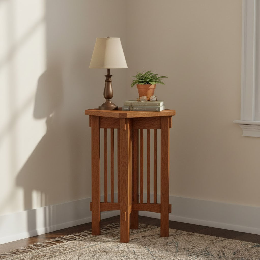 Buy Mission Spindle Side Table / Plant Stand in USA— Crafters and Weavers