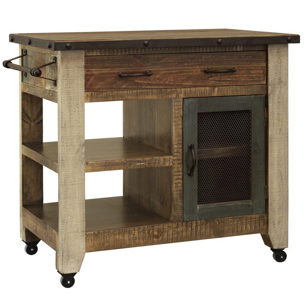 Farmhouse Kitchen Islands & Prep Tables | Crafters & Weavers — Crafters ...