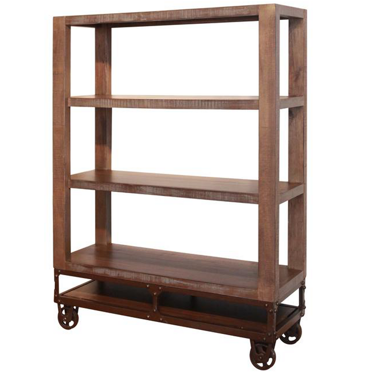 Greenview Forged Iron Base Bookcase - 55"H — Crafters and Weavers