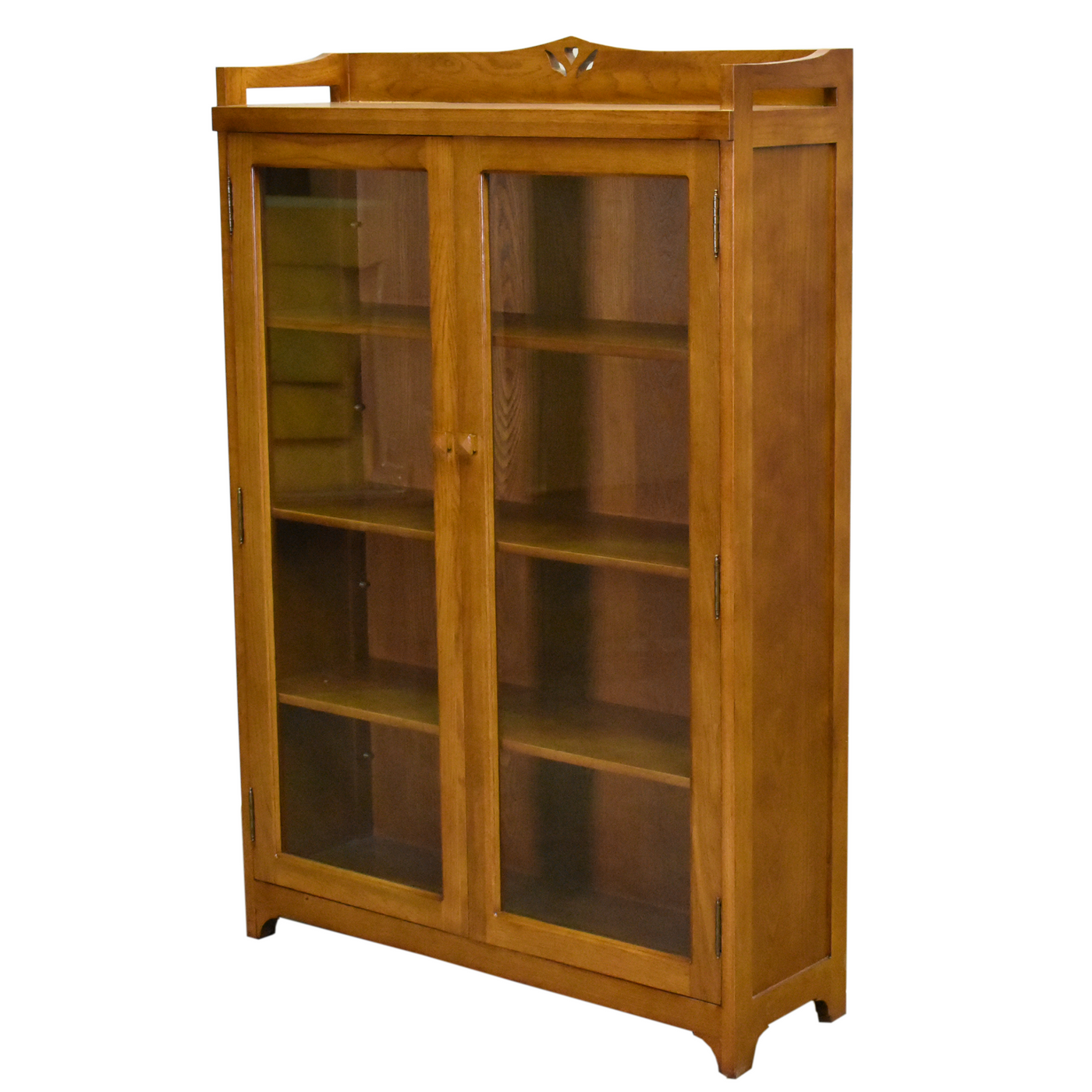 Mission Bookcase-Curio Cabinet Michael`s Cherry — Crafters and Weavers