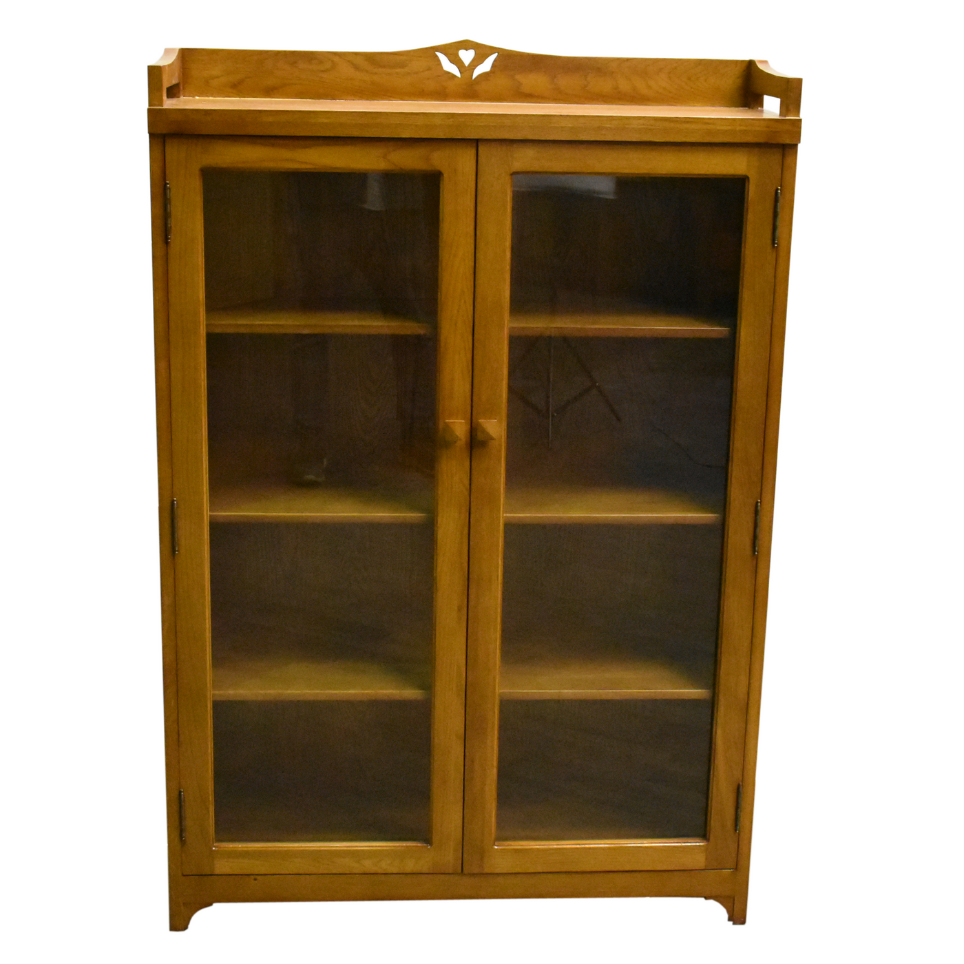 Mission Bookcase-Curio Cabinet Michael`s Cherry — Crafters and Weavers