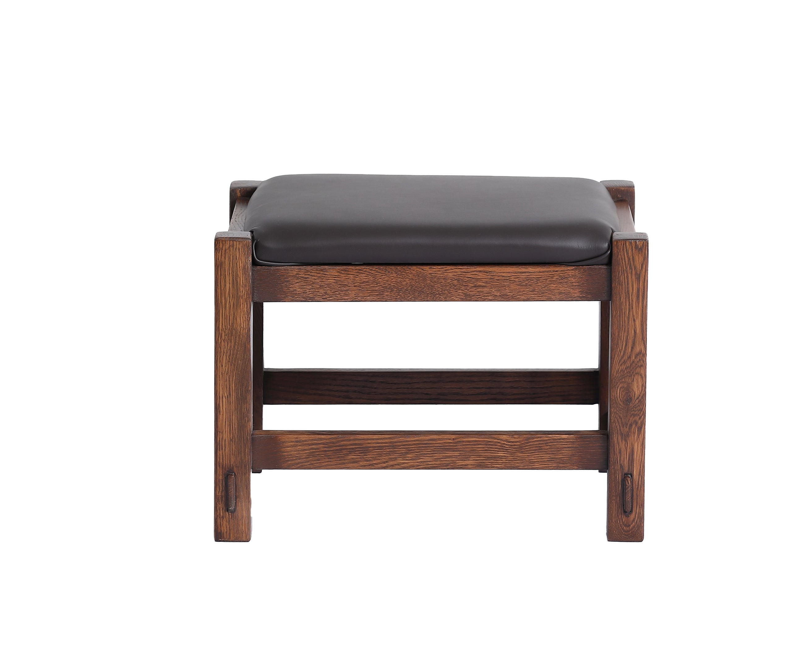 Buy Mission Oak Foot Stool with Spindles in USA — Crafters and Weavers
