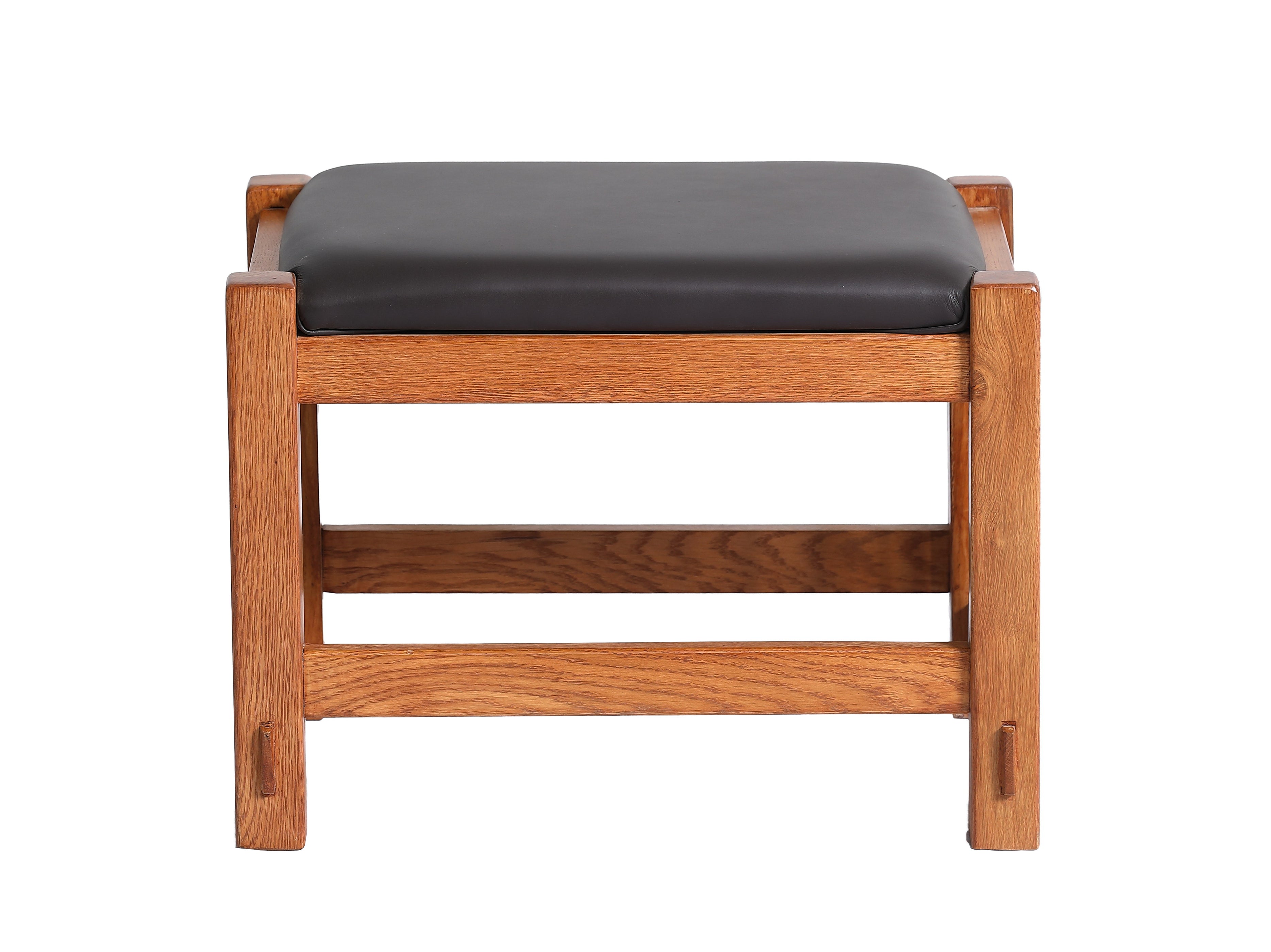 Buy Mission Oak Foot Stool with Spindles in USA — Crafters and Weavers