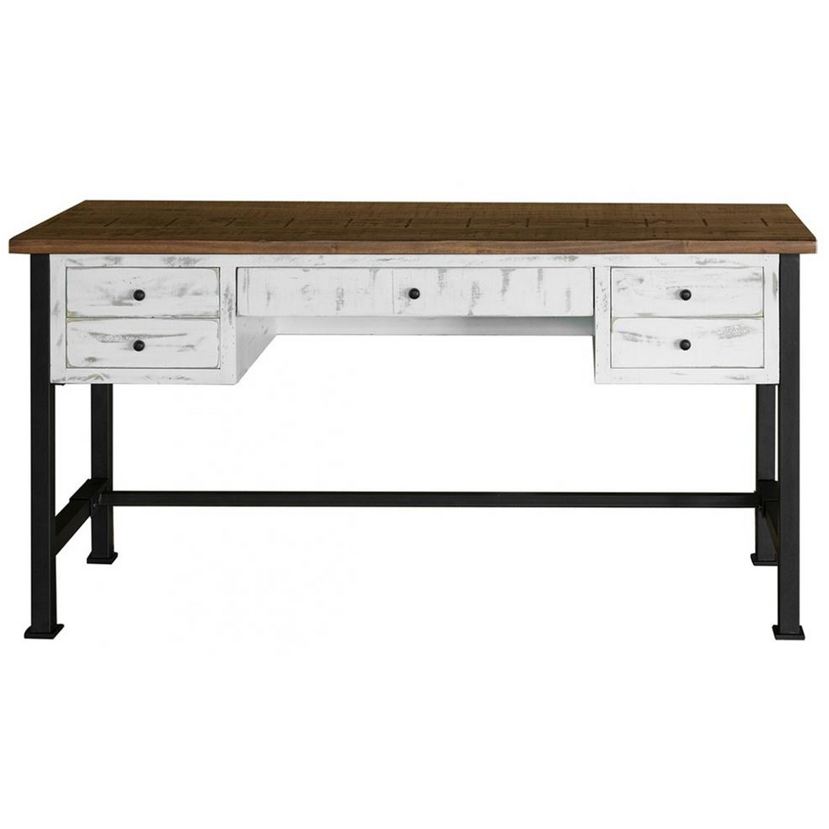 Greenview Mod Writing Desk - Distressed White — Crafters and Weavers