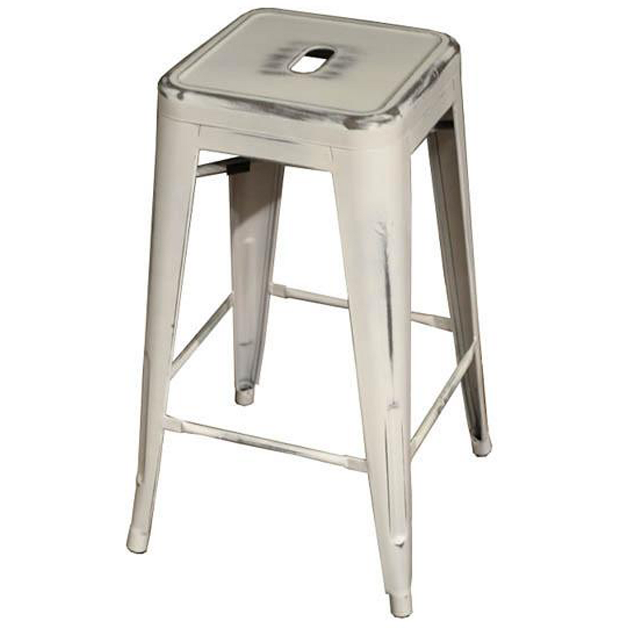 Buy Painted Metal Bar Stool – White in the USA | Crafters and Weavers