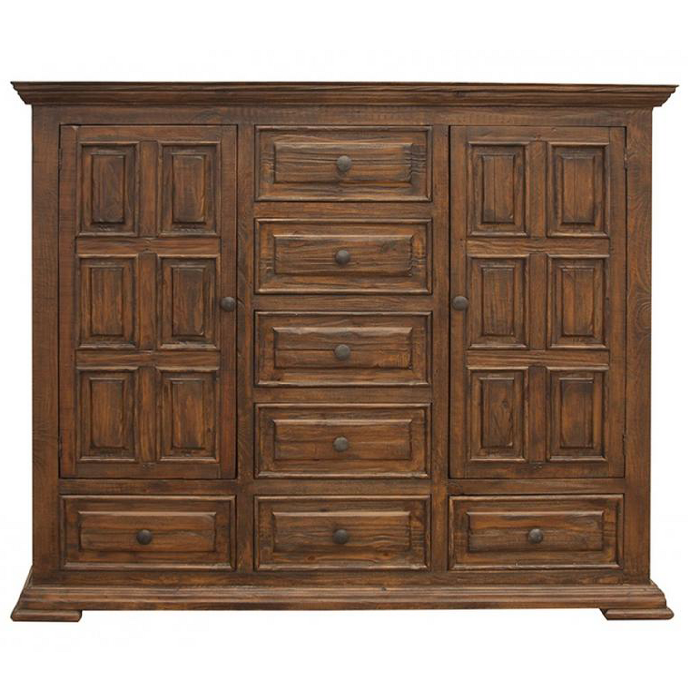 Greenview Carved Panel Chest - Old World Brown — Crafters and Weavers