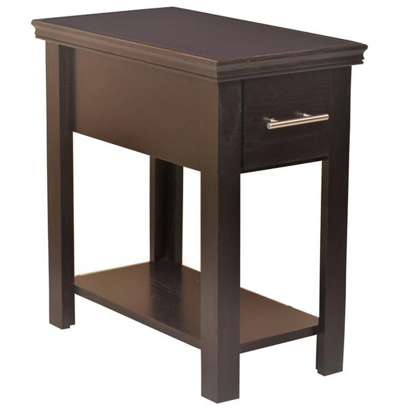 Brookline 1 Drawer Side Table - Espresso — Crafters and Weavers