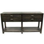 Emerson 2 Drawer Console Table - Distressed Black — Crafters and Weavers