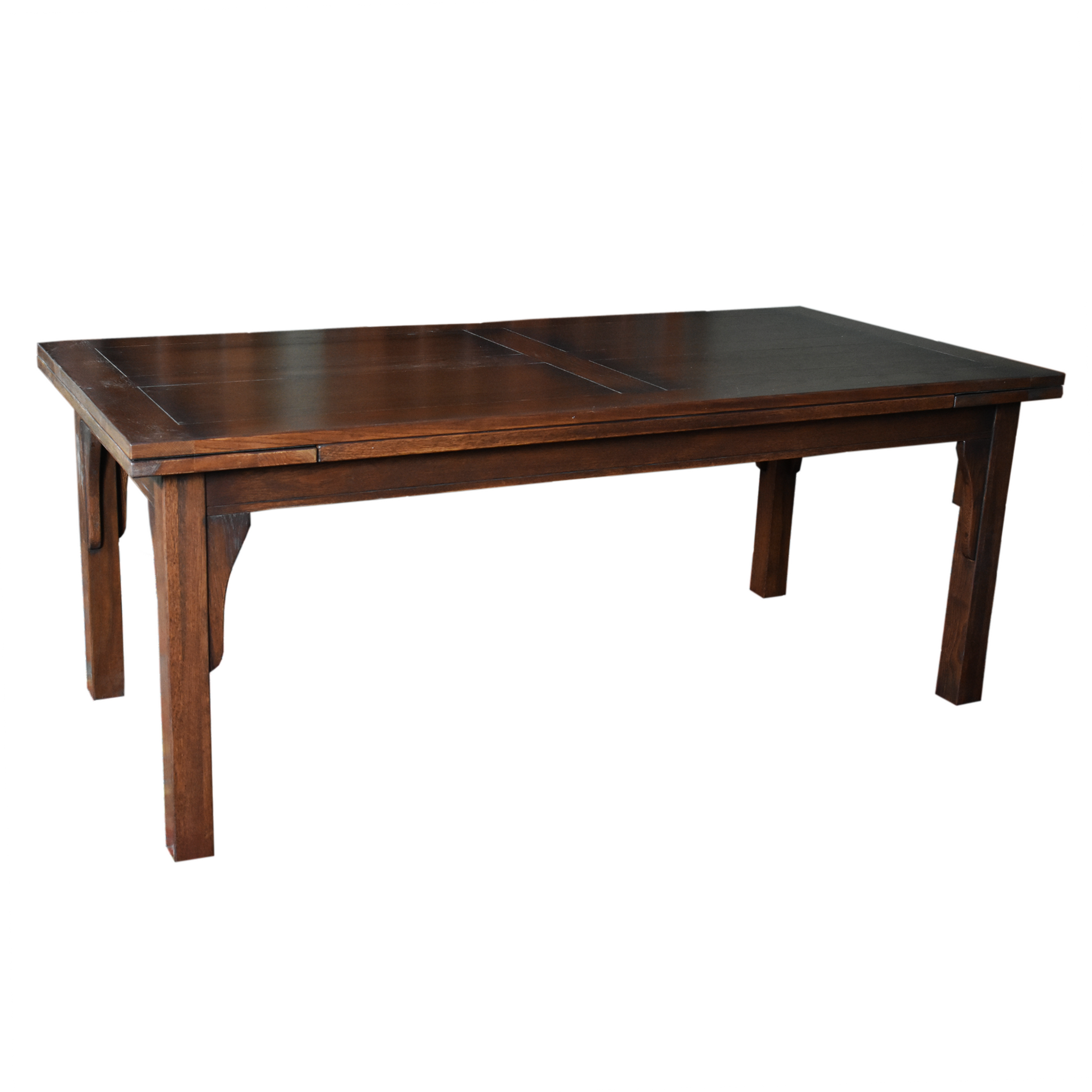 Buy Solid Oak Mission Stow Leaf Dining Table Set with 8 Chairs in USA ...