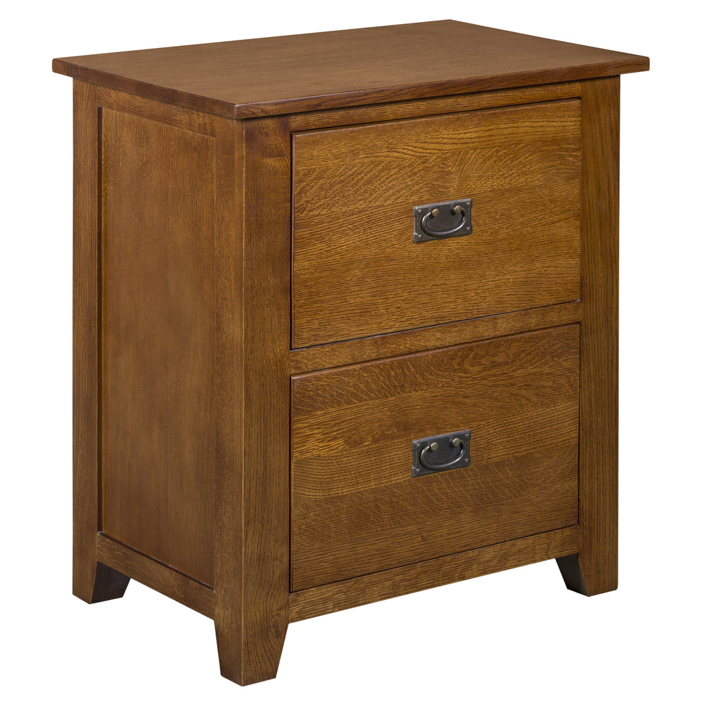 Mission style small wood file cabinet — Crafters and Weavers