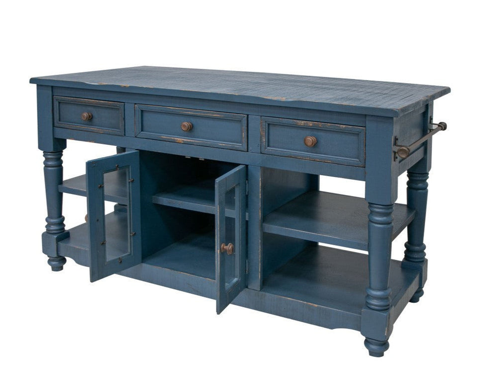 Farmhouse Kitchen Islands & Prep Tables | Crafters & Weavers — Crafters ...