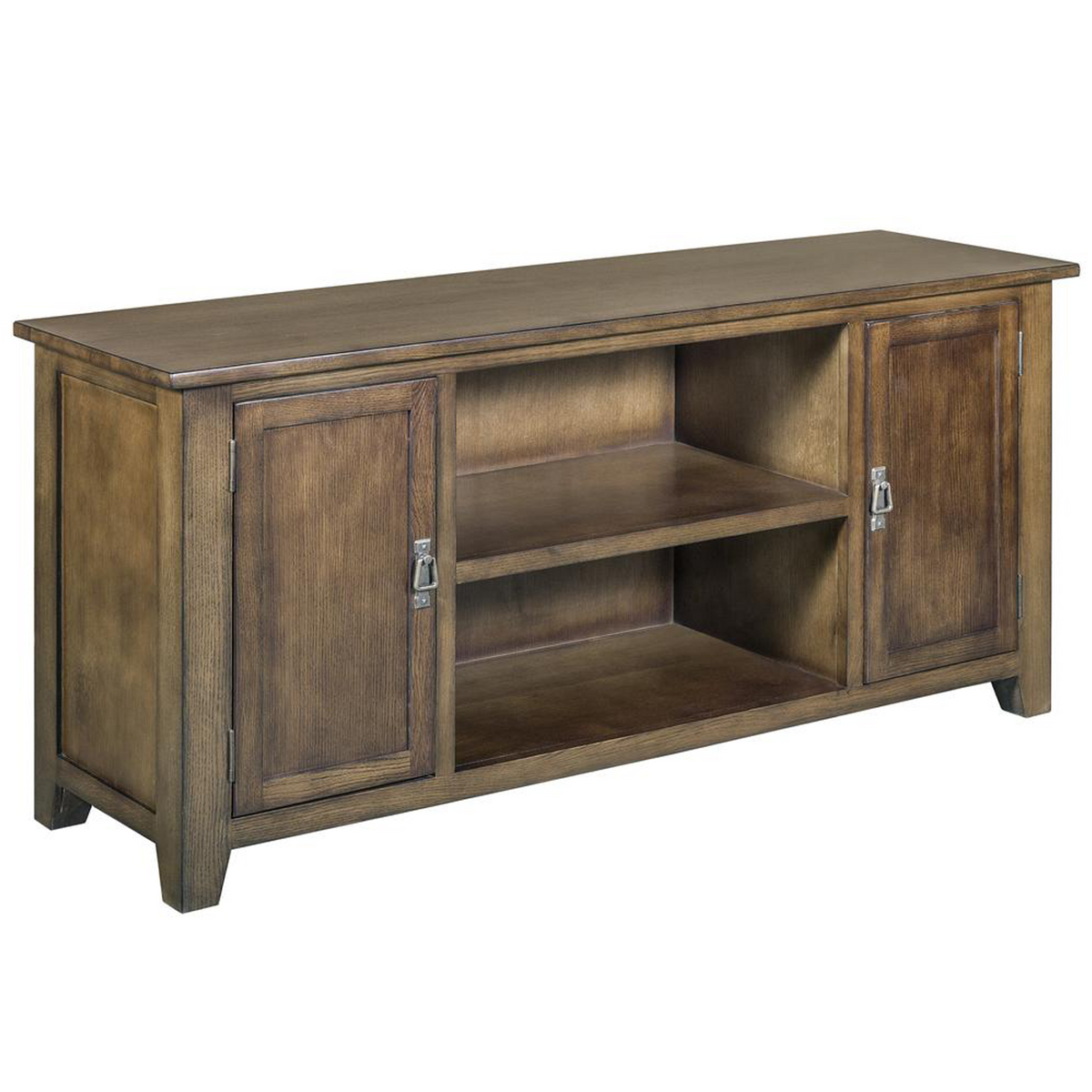 Mission 2 Door Quarter Sawn Oak TV Stand - Walnut — Crafters and Weavers