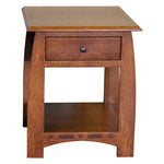 Mission Quarter Sawn White Oak 1 Drawer Inlay End Table / Nightstand ...