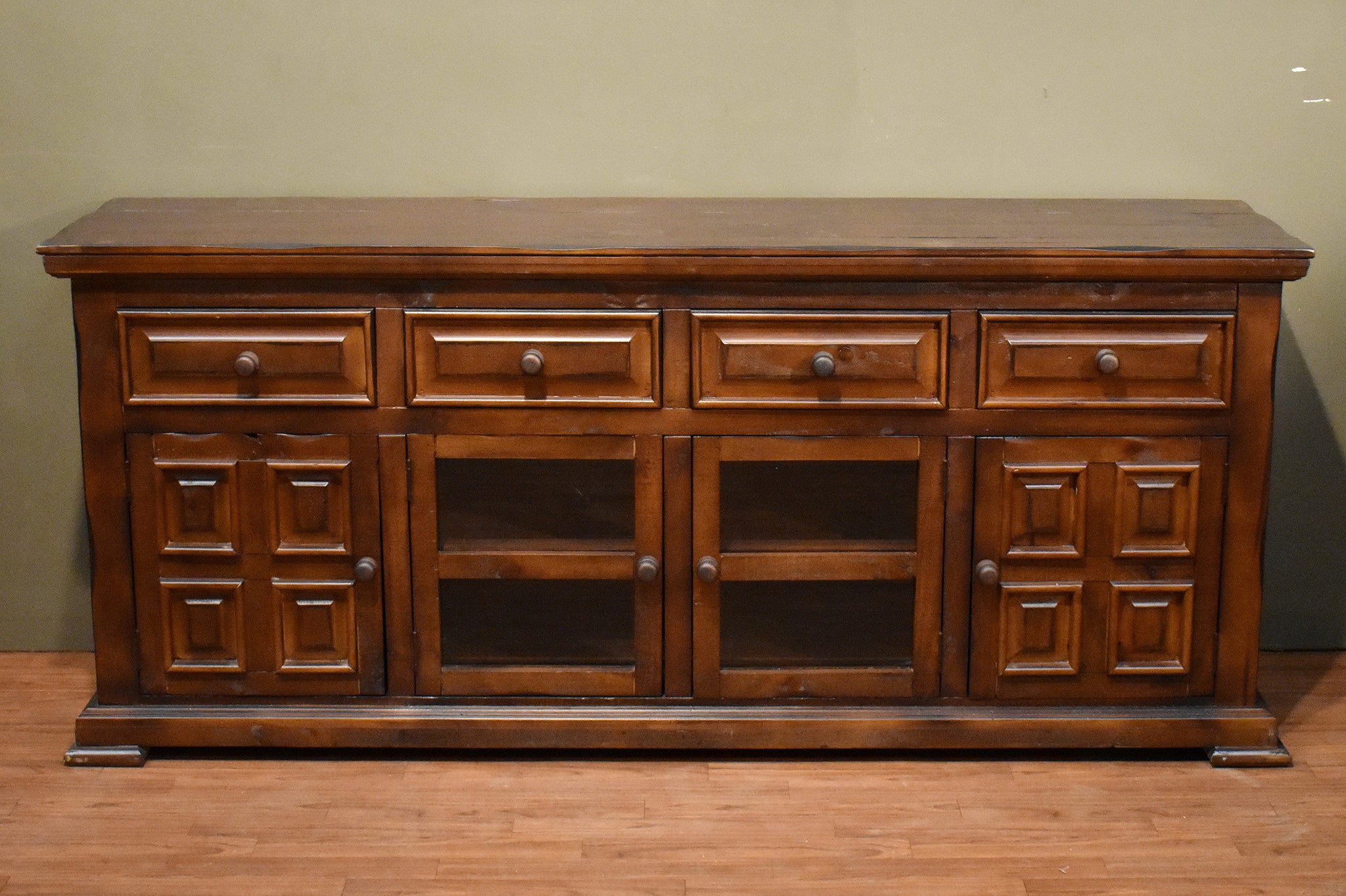 Keystone Panel Door TV Stand - 73" (2 Colors Available) — Crafters and ...