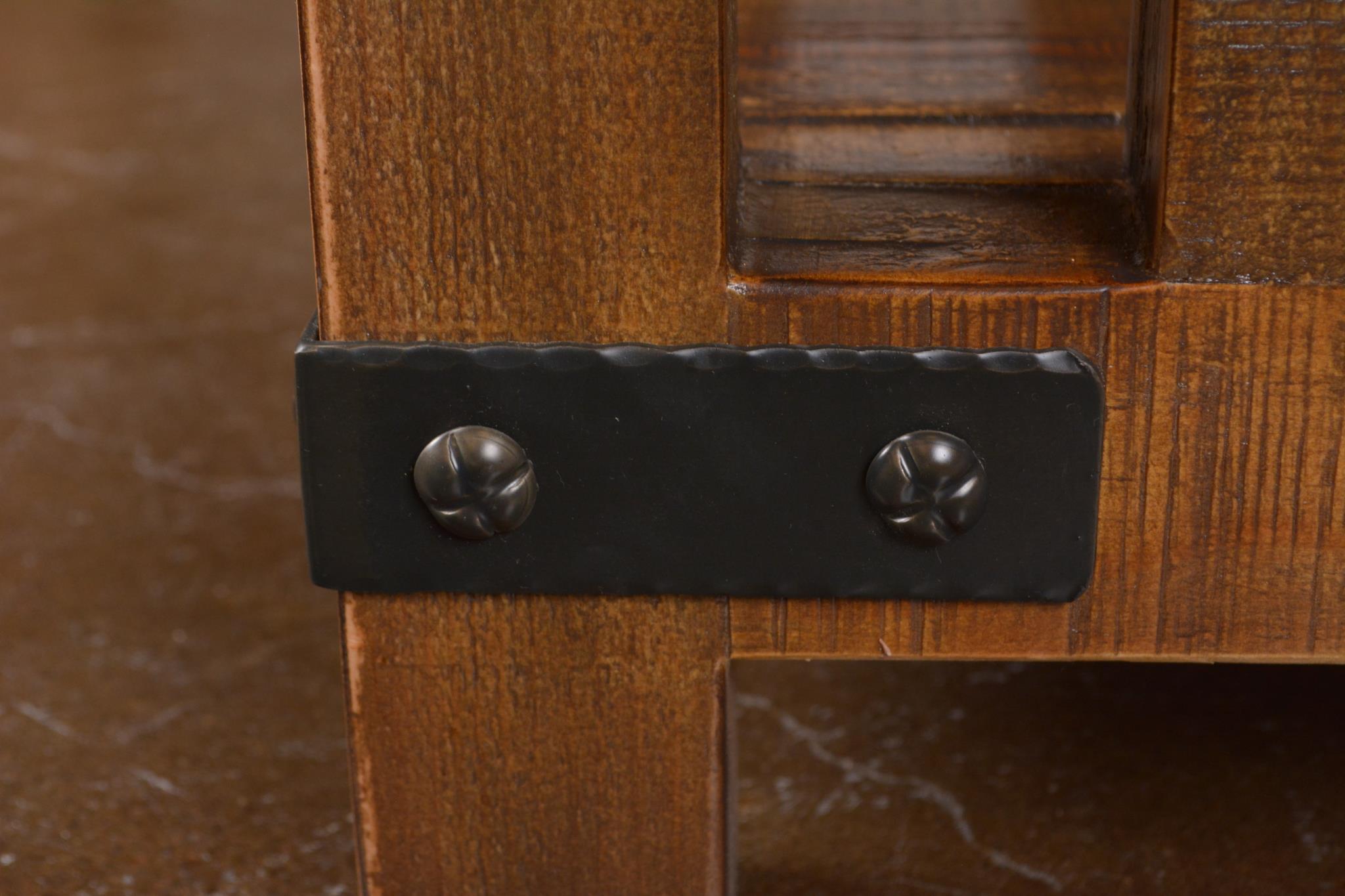 Contemporary Rustic Modern Solid Natural Wood Open Side Table - Brown ...