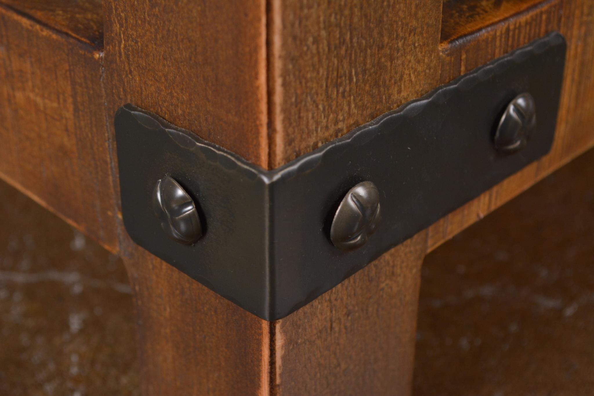 Contemporary Rustic Modern Solid Natural Wood Open Side Table - Brown ...