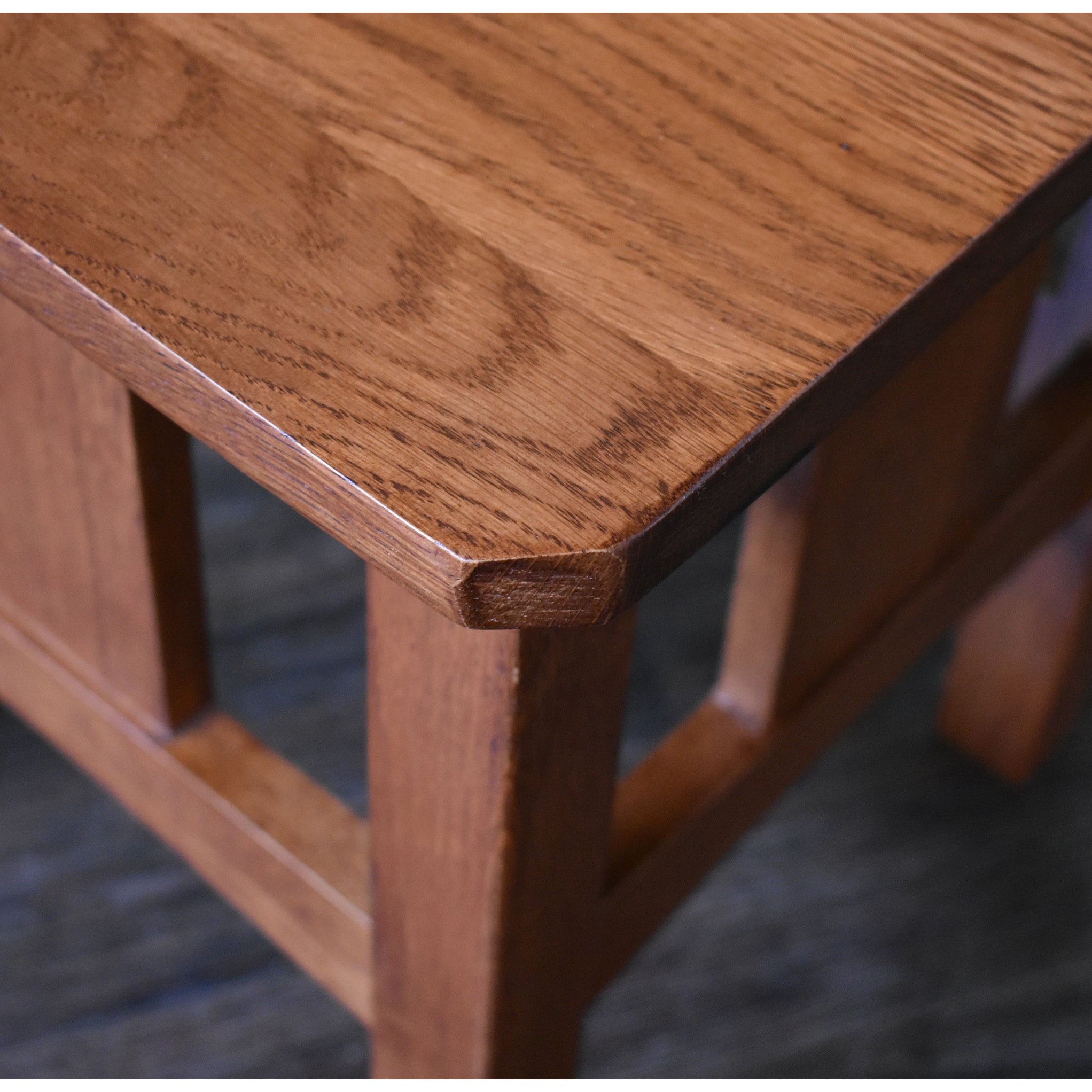 Mission Slat Oak End Table-Michael's Cherry — Crafters and Weavers