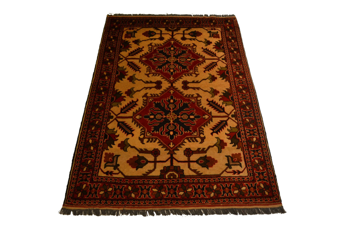 rug3009 3.11 x 5.10 Tribal Kargai Rug — Crafters and Weavers