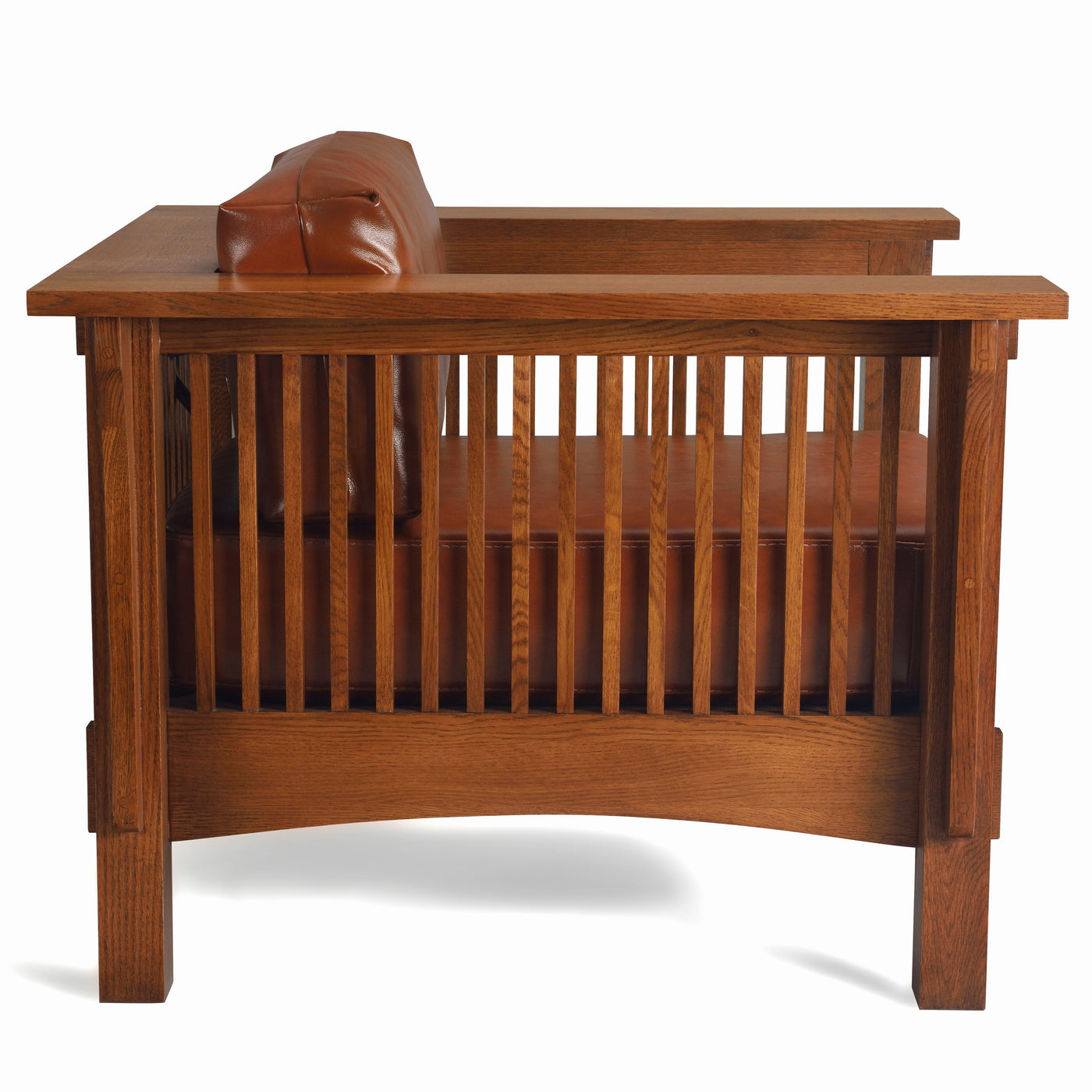 Craftsman Crofter Mission Style Arm Chair - Russet Brown Leather (RB1 ...
