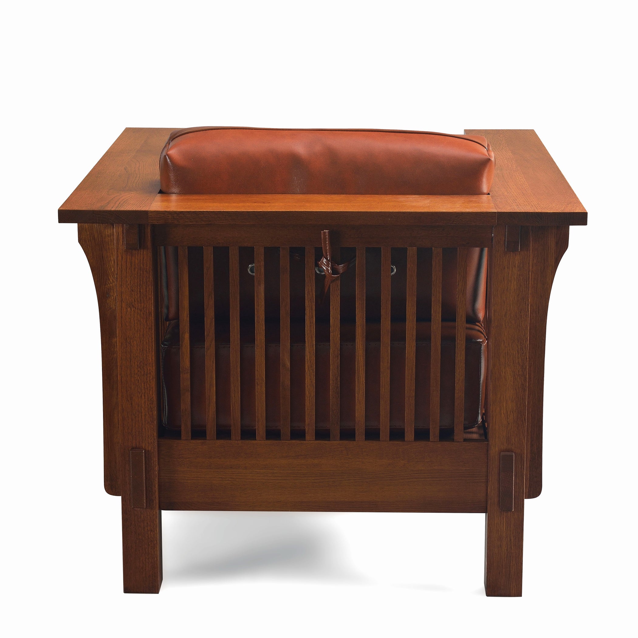 Craftsman Crofter Mission Style Arm Chair - Russet Brown Leather (RB1 ...