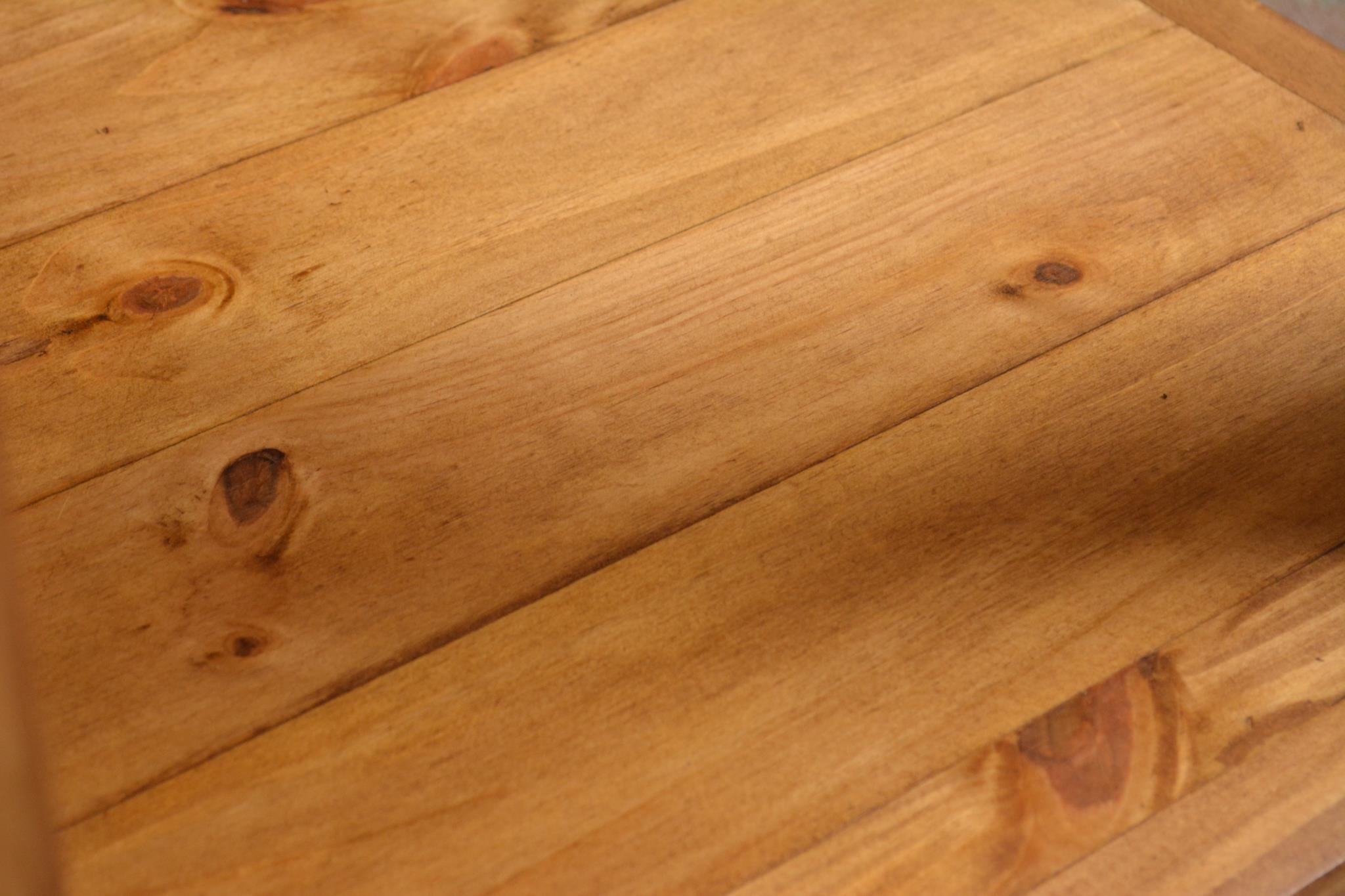 Natural Wax Finish Rustic Industrial Solid Wood Console Sofa Table ...