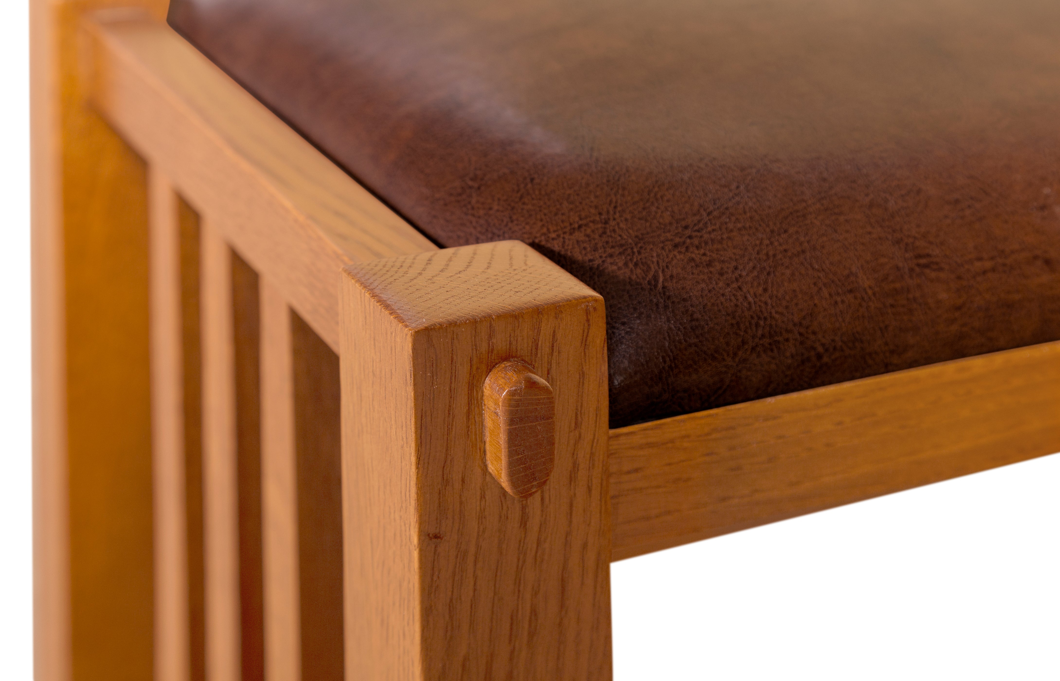 Mission Spindle Stool - Quarter Sawn Oak & Leather (2 Colors Available ...