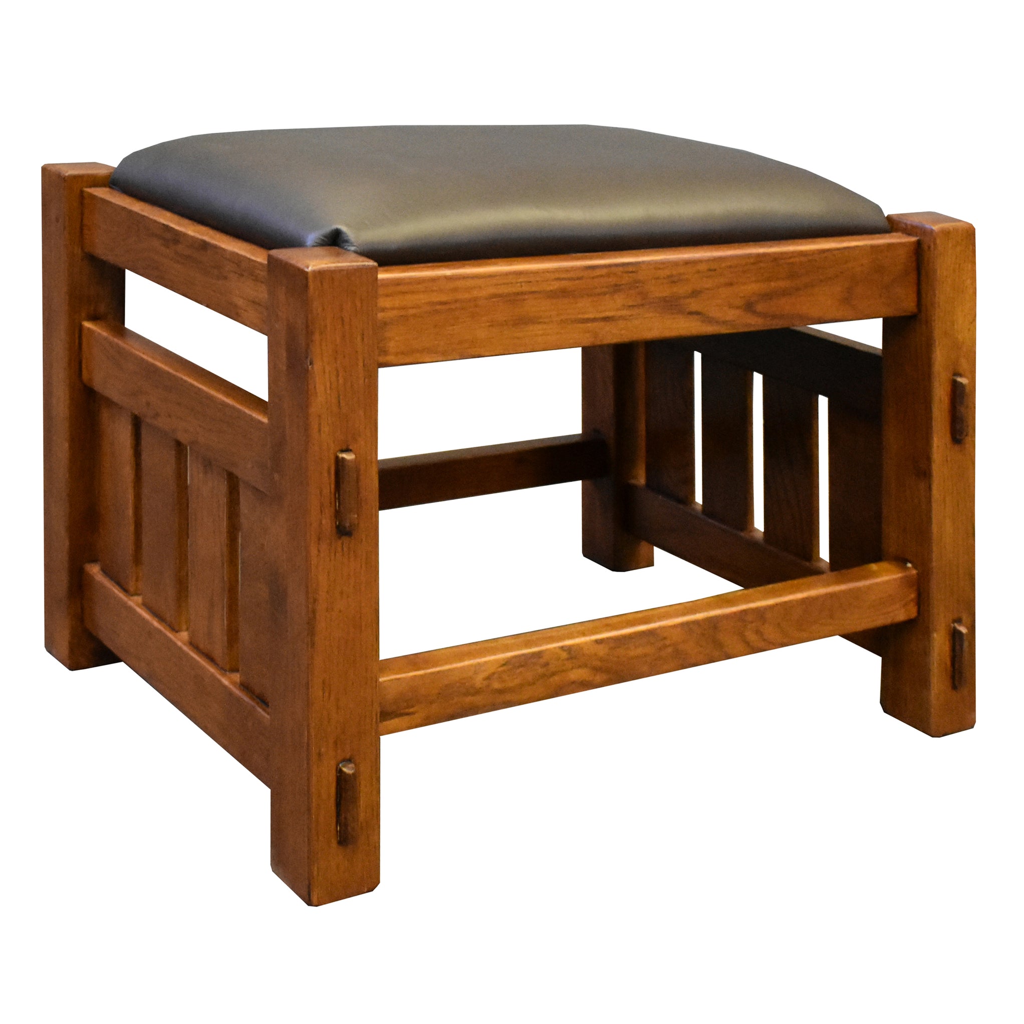Buy Mission Oak Footstool - Wide Spindles in USA — Crafters and Weavers