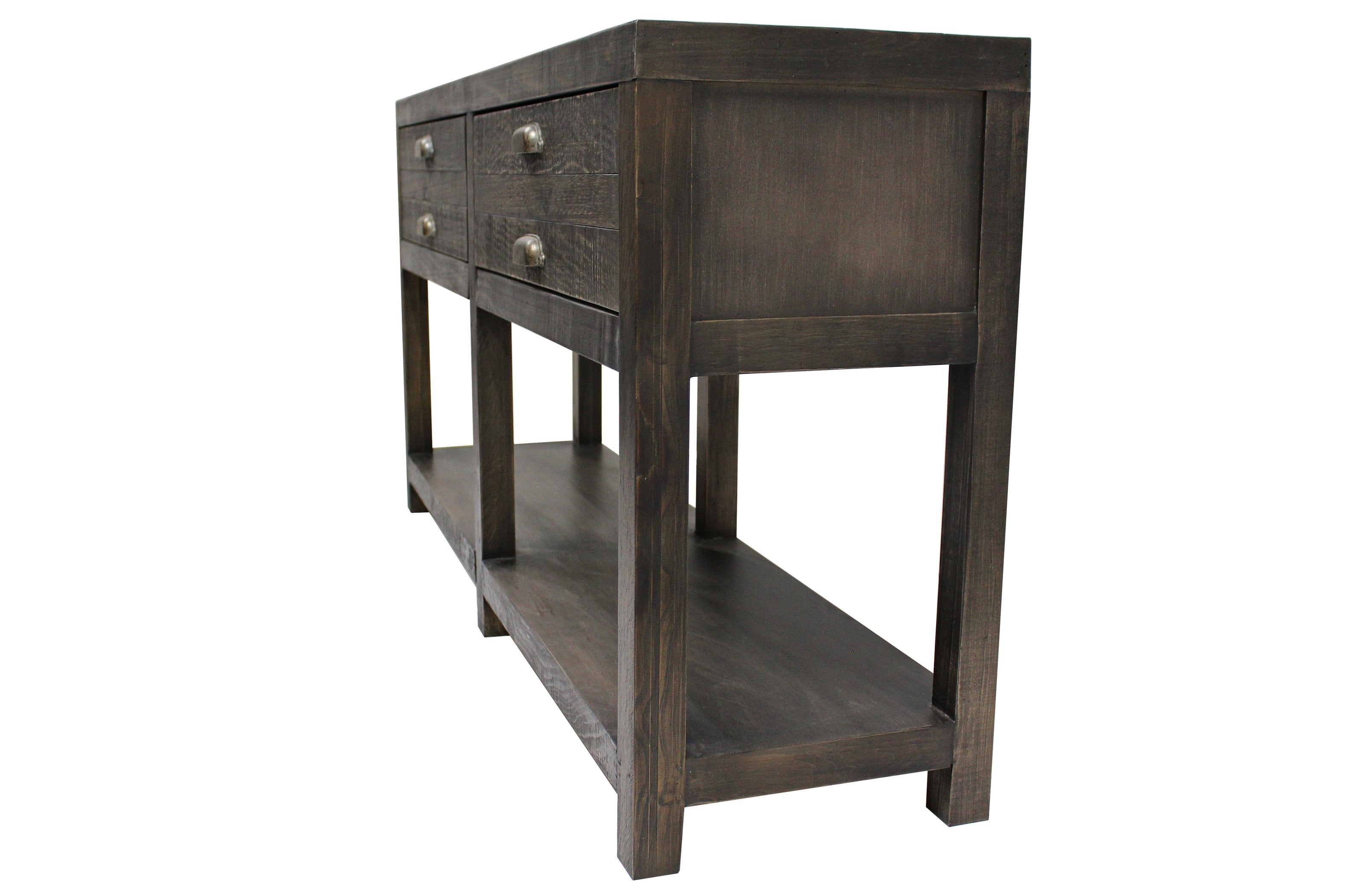Emerson 2 Drawer Console Table - Distressed Black — Crafters and Weavers