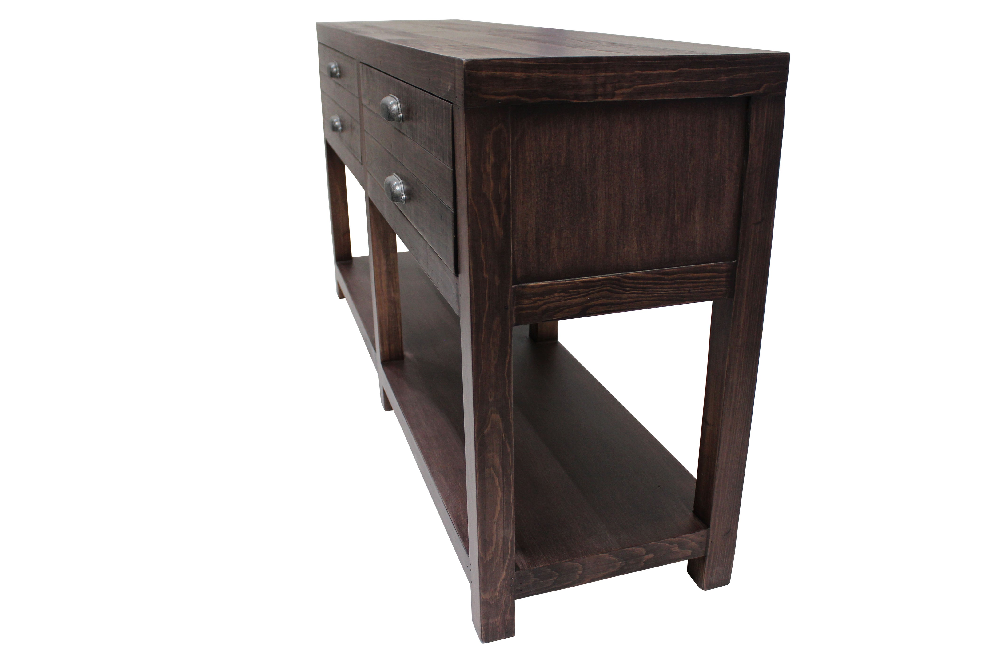 Emerson 2 Drawer Console Table - Rustic Walnut — Crafters and Weavers