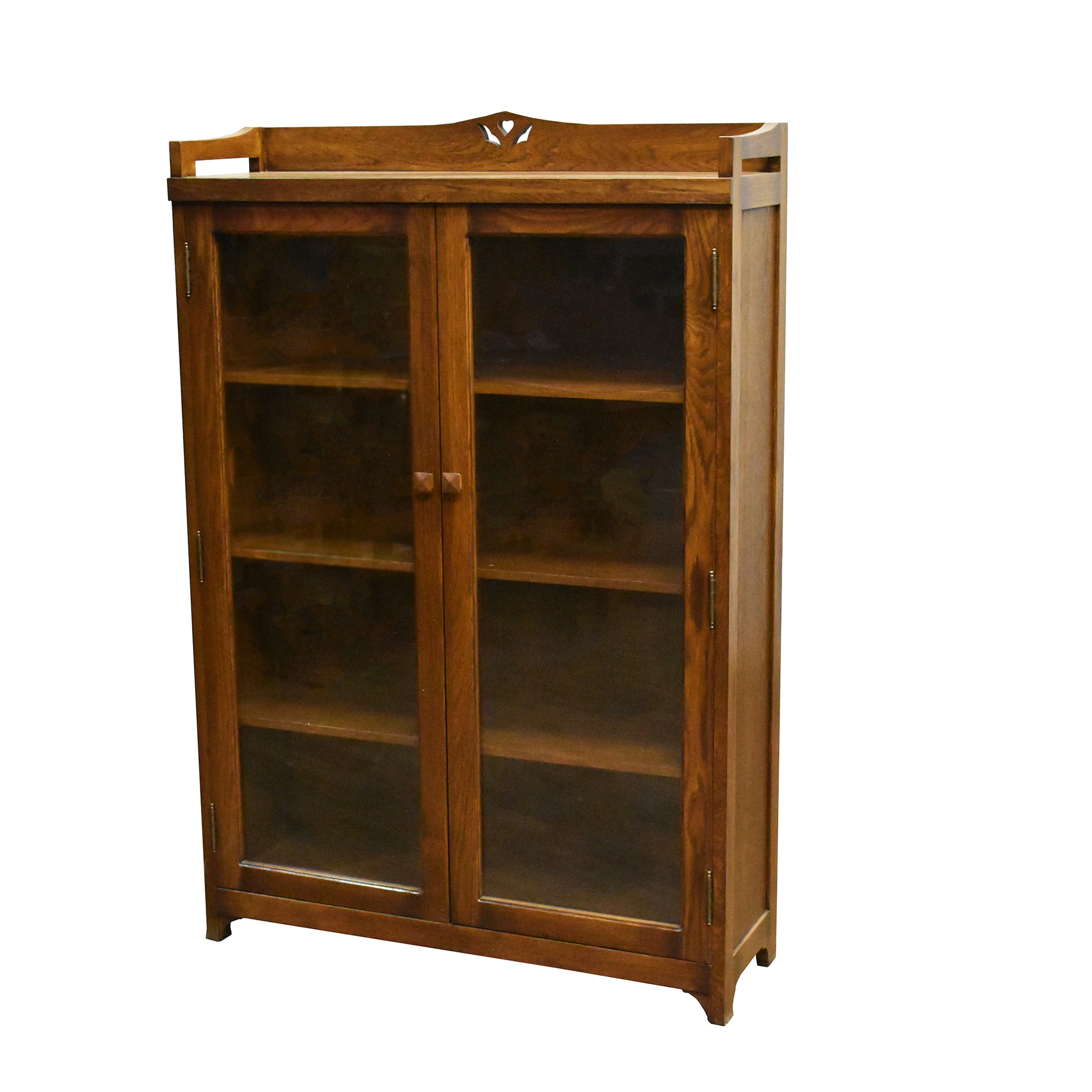 Mission Bookcase/Curio Cabinet-Walnut (W1) — Crafters and Weavers