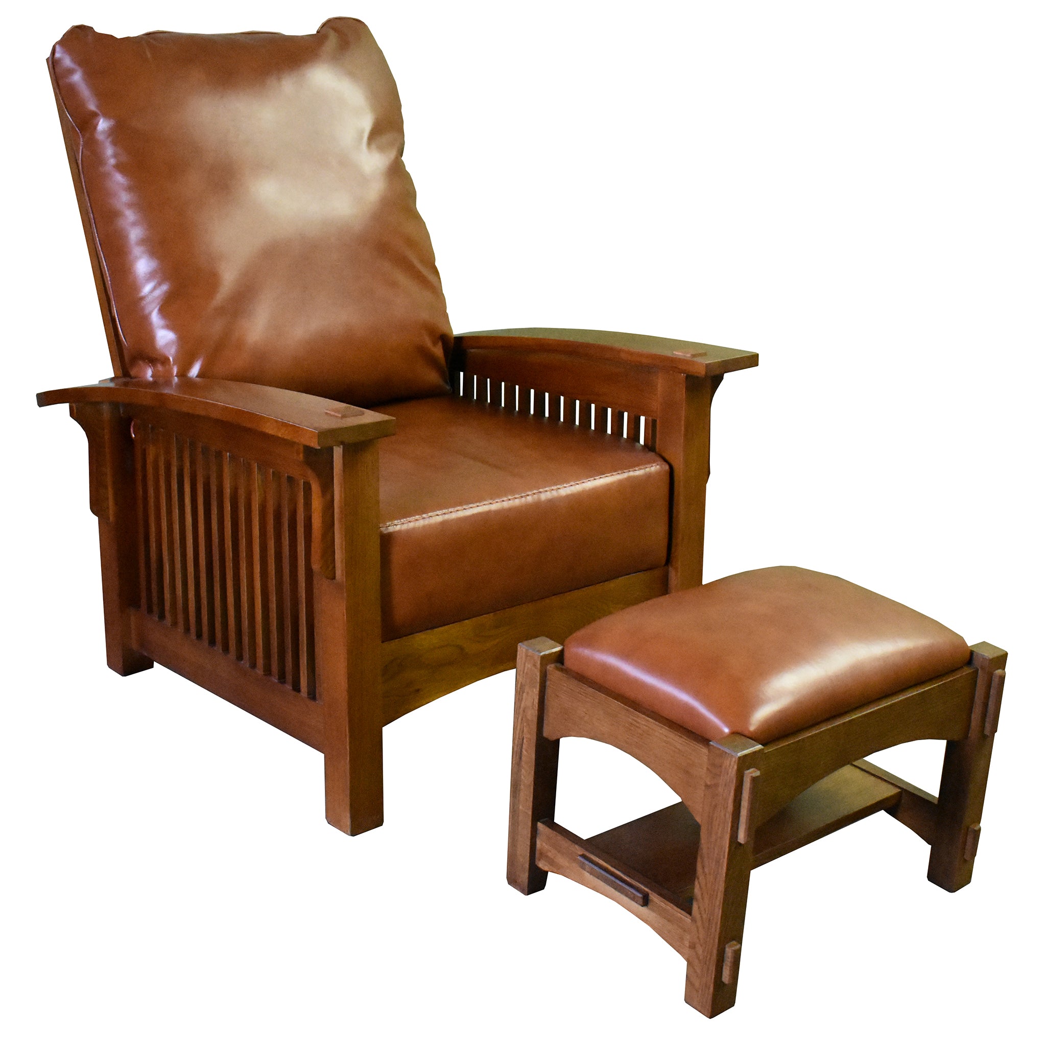 Leather & Solid Wood Arm Chairs Mission / Chesterfield / Contemporary ...