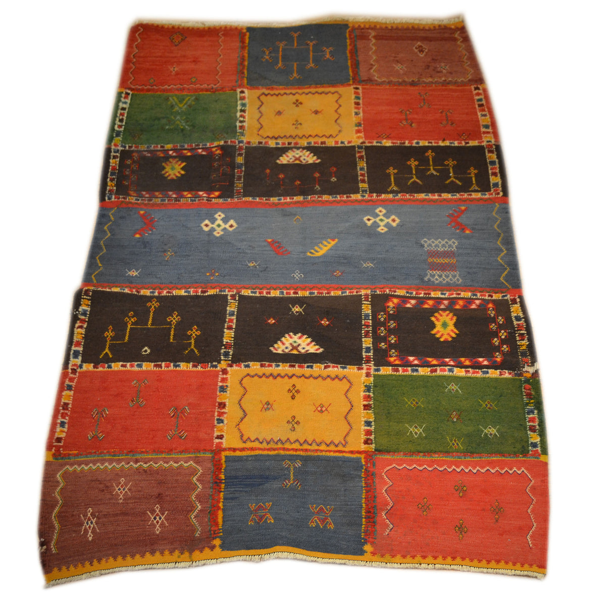 Tribal Afghan Oriental Rug 4'0" x 6'8" — Crafters and Weavers